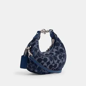 バッグ COACH Signature Hobo Shoulder Bag Denim Coach Jonie Bag In Signature Denim In Silver/Deep Blue Multi - 50